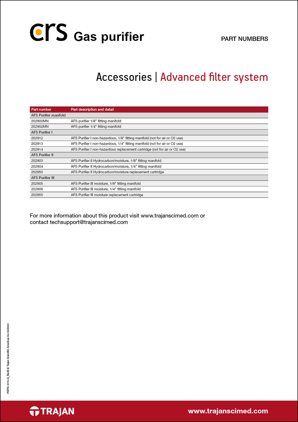 CRS Advanced Filter System gas purifier