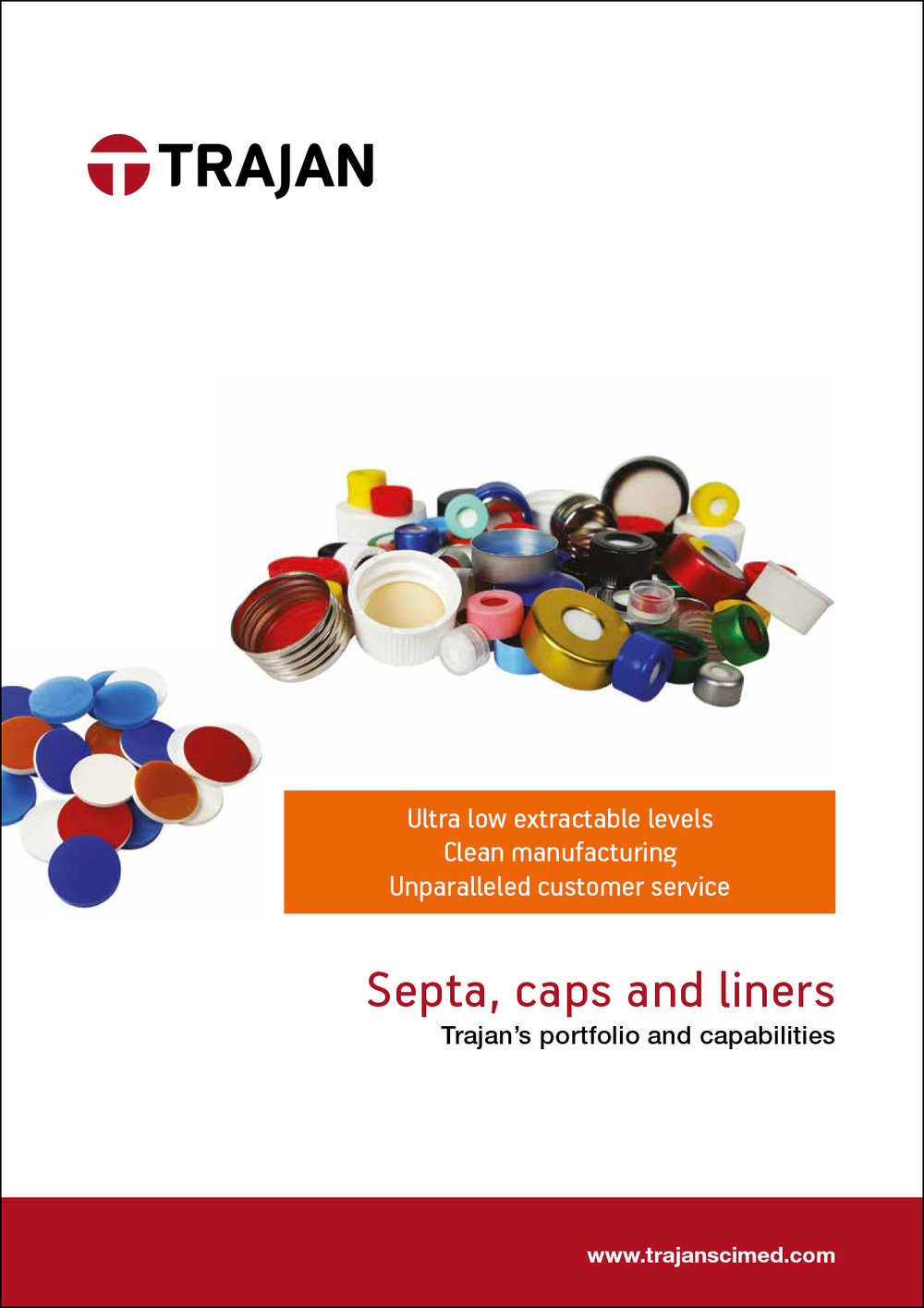 Septa, caps and liners