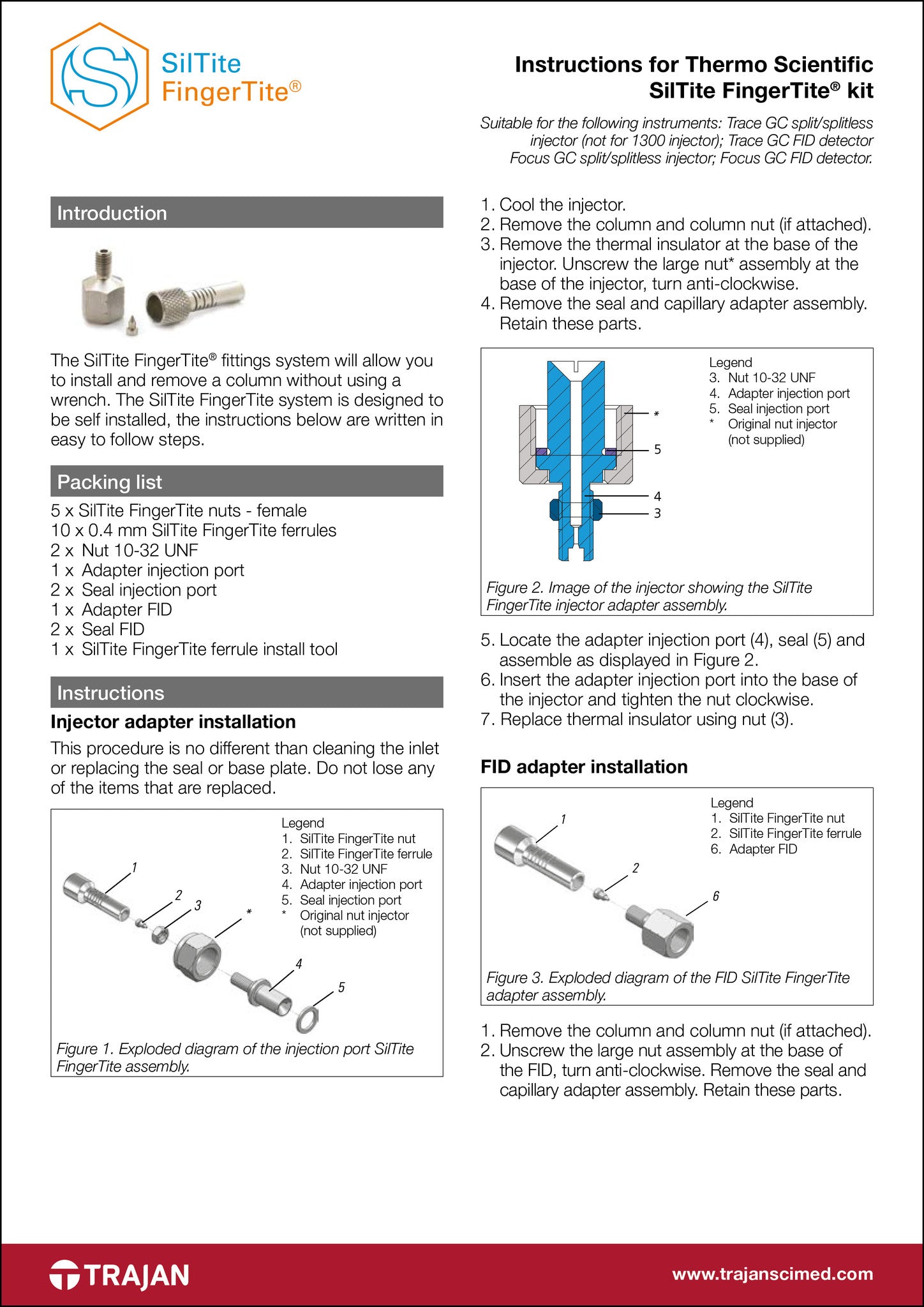 Instructions for Themo Scientific SilTite FingerTite kit