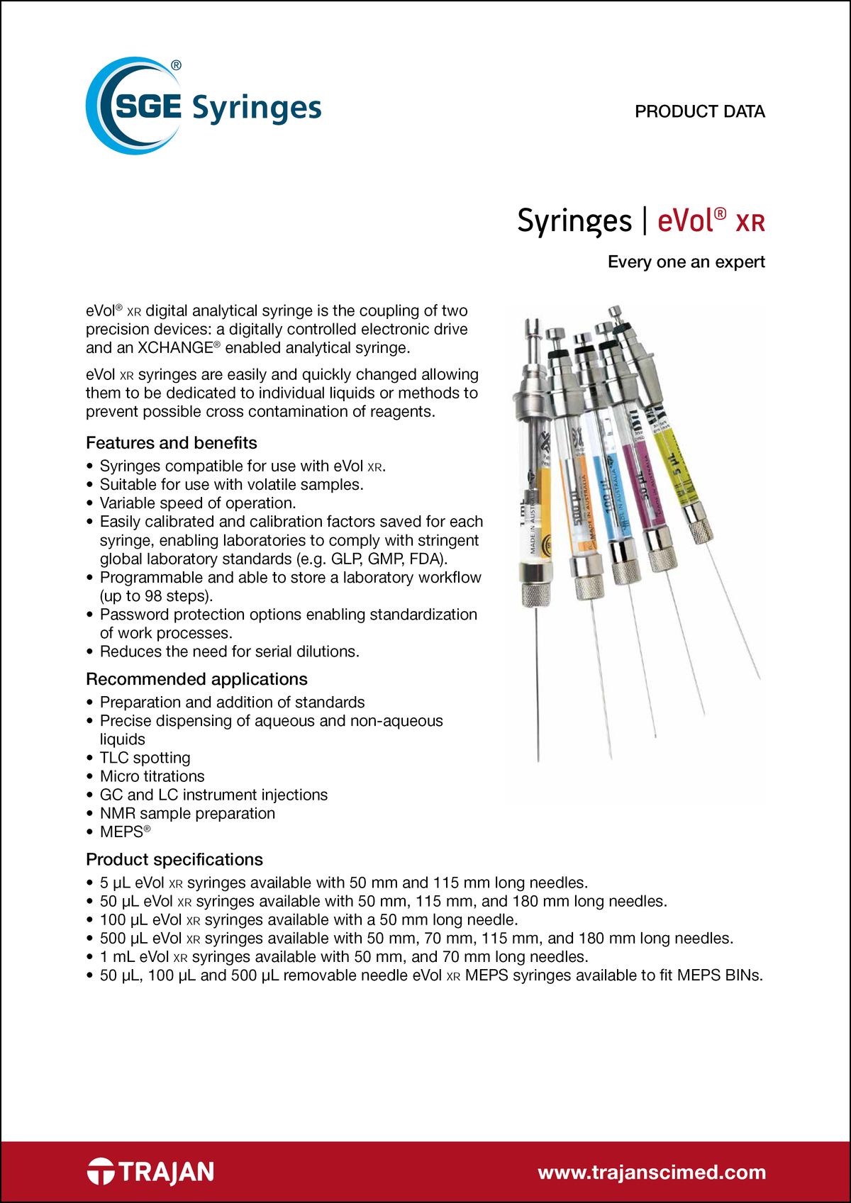 eVol syringes