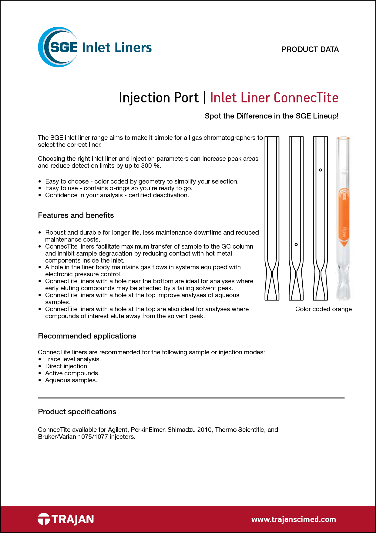 SGE ConnecTite inlet liners