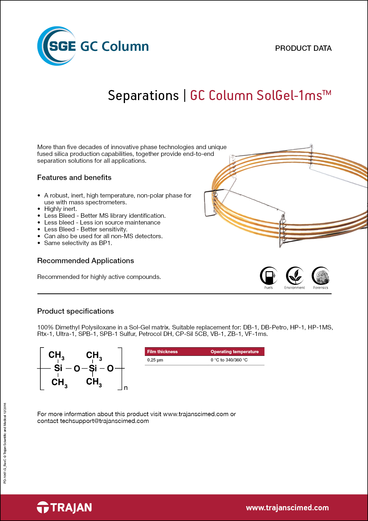 SolGel-1ms™ GC columns
