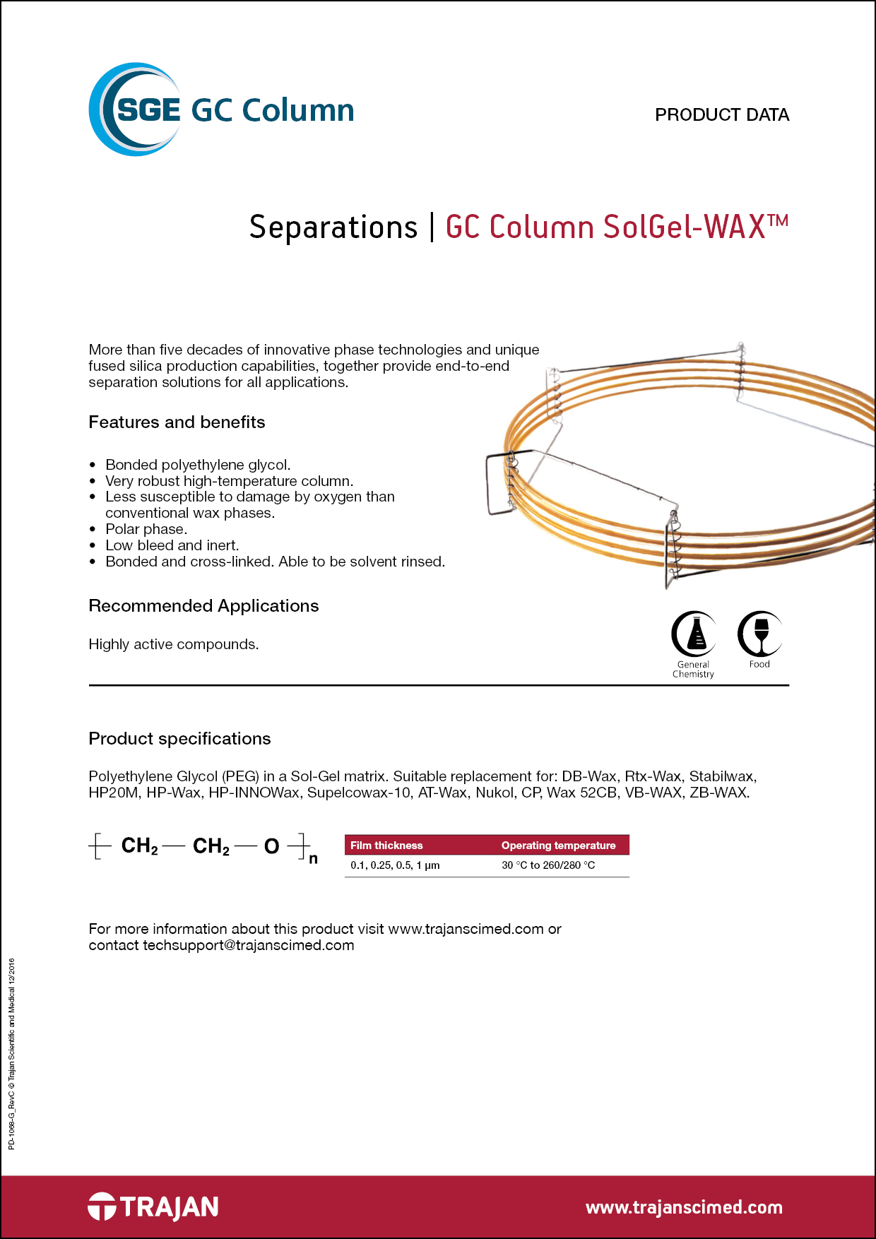 SolGel-WAX™ GC columns