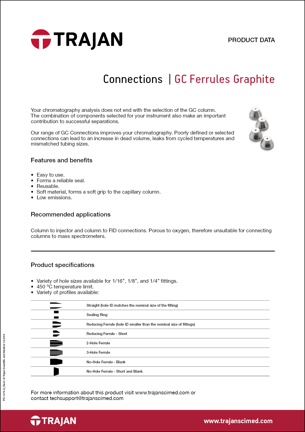 Graphite GC ferrules