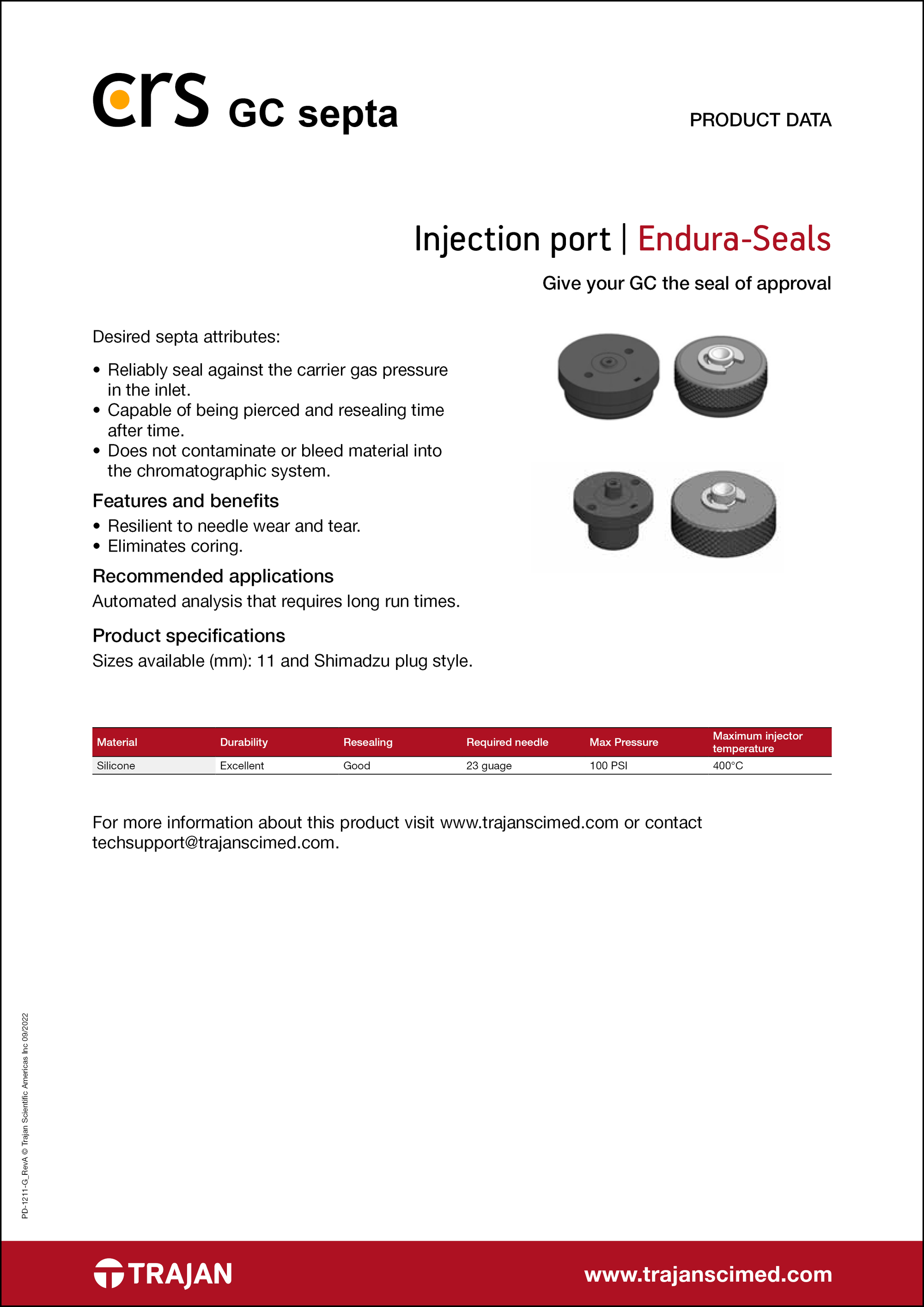 CRS Endura-Seal GC septa