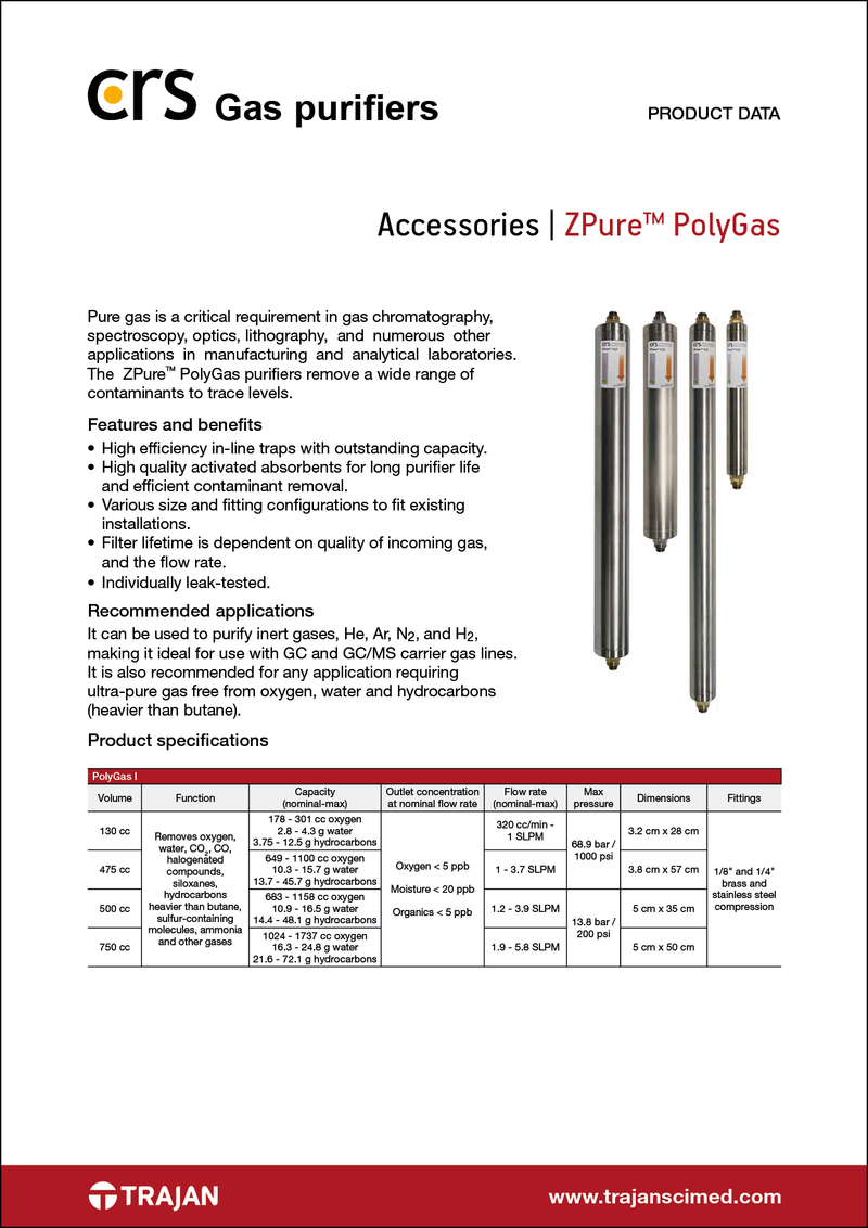 CRS ZPure™ PolyGas gas purifier