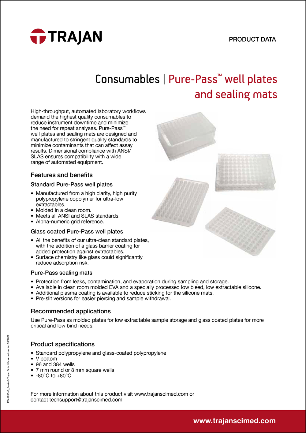 Pure-Pass GLC well plates and sealing mats