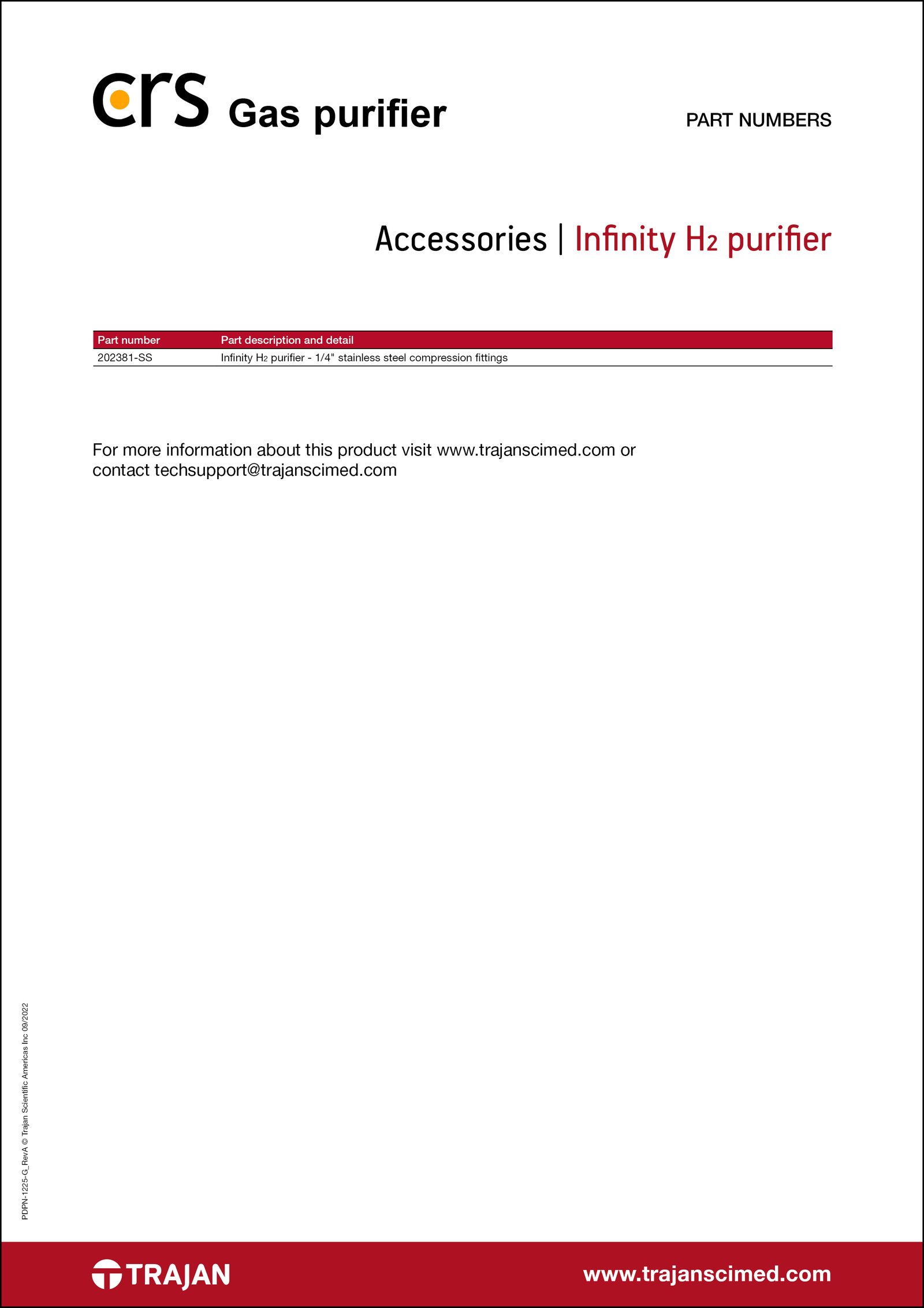 CRS Infinity gas purifier